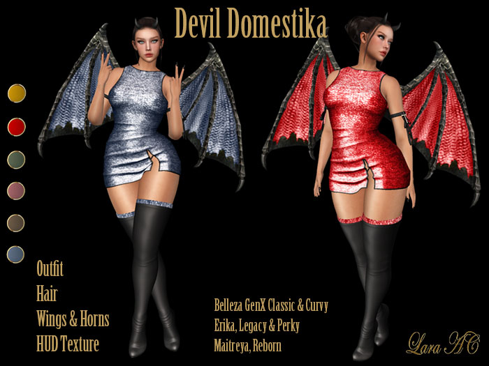 Second Life Marketplace Lara Ac Outfit Devil Domestika